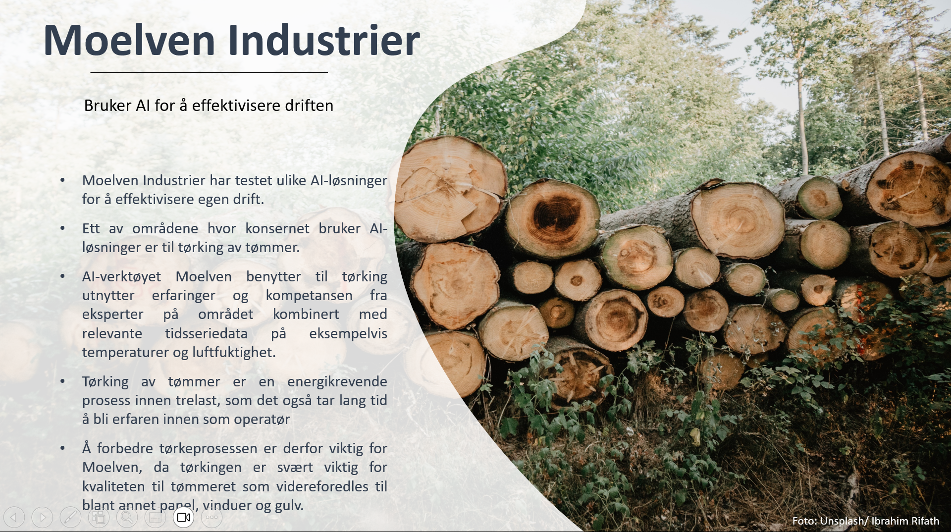 Moelven industrier bruker AI for å effektivisere driften