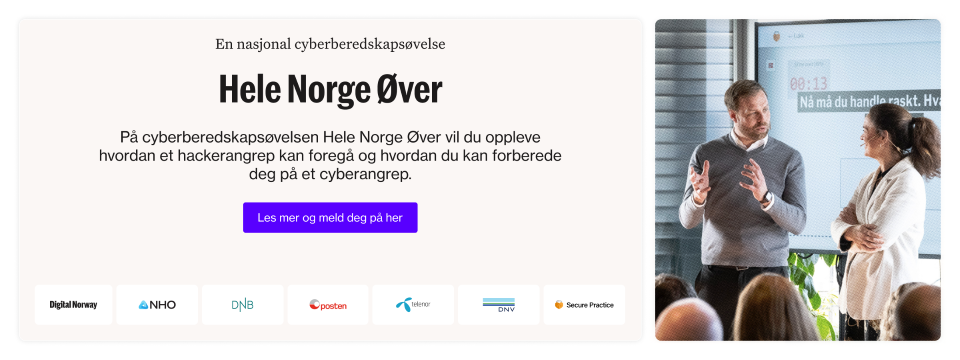 Hele Norge Øver - har du beredskap for cyberangrep?