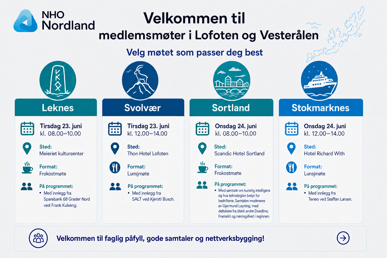 Medlemsmøter i Lofoten og Vesterålen